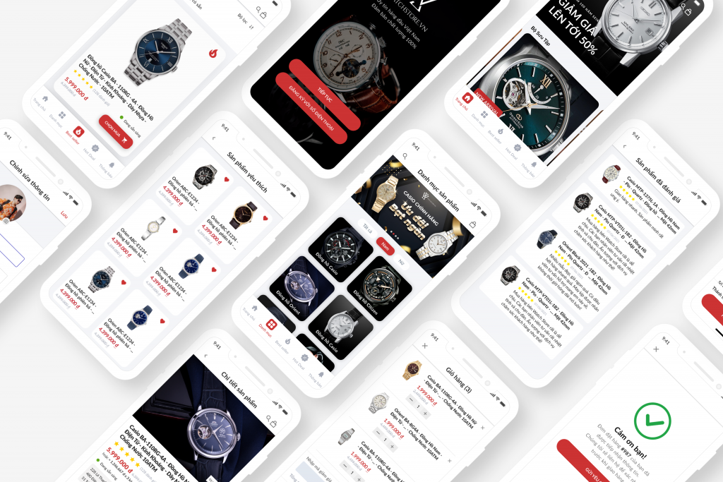 WatchStore - Thiết kế UX/UI Ứng dụng mua hàng - REBO